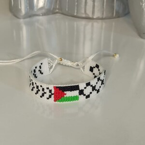 Palestine Flag Bracelet. Adjustable Unisex Bracelet - Etsy