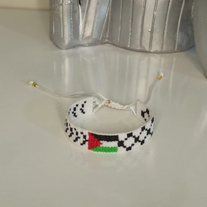 Palestine Flag Bracelet. Adjustable Unisex Bracelet - Etsy