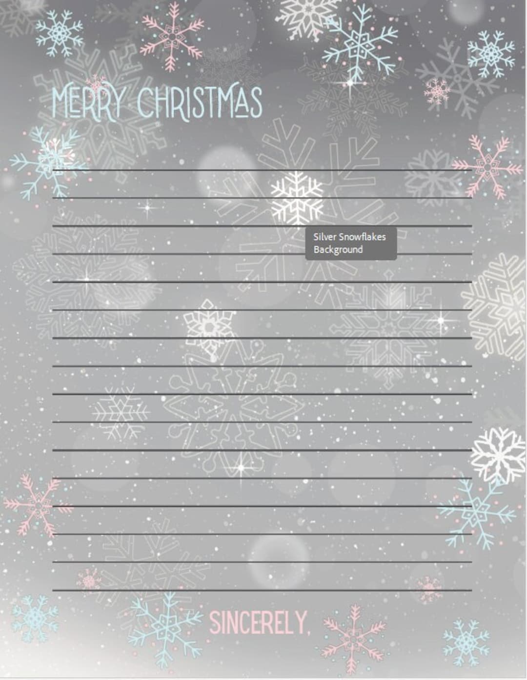 Christmas Letter Template - Etsy