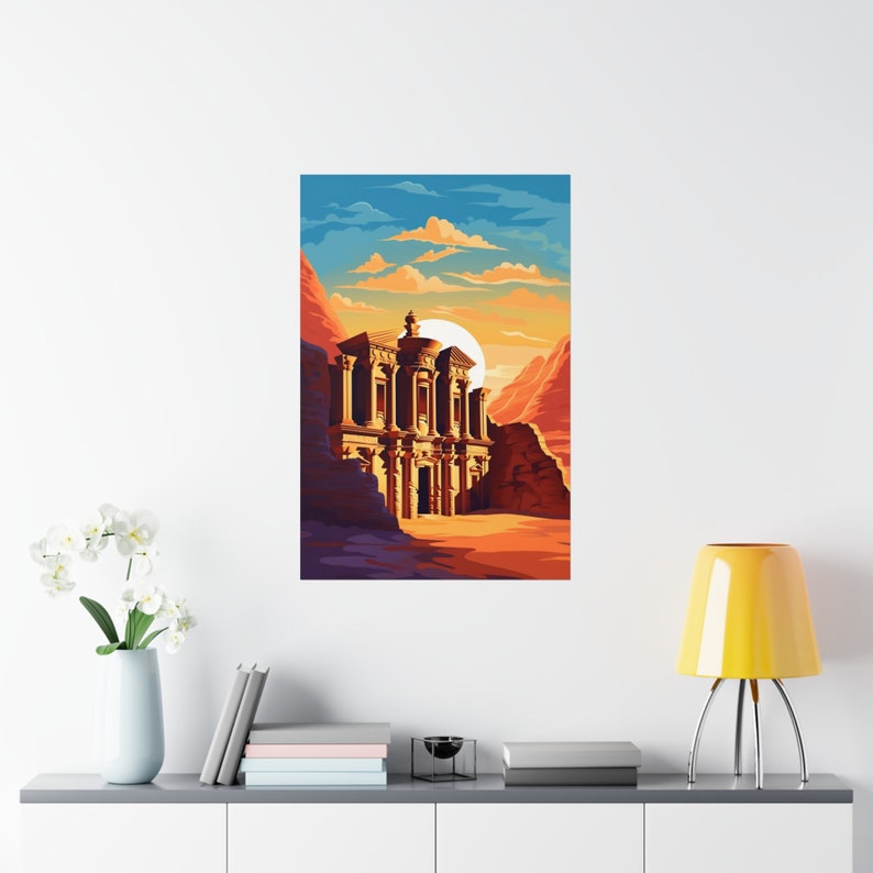 Petra Jordan Wonders of the World Travel Posters Travel - Etsy