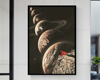 Moon Phases Canvas, Lunar Eclipse Style Canvas, Lunar Eclipse Canvas ...