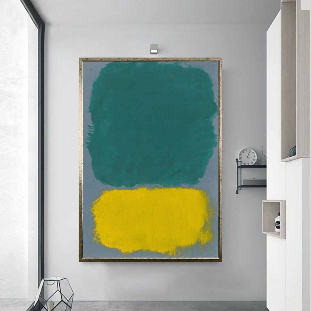 Mark Rothko Green and Yellow Canvas Print, Mark Rothko Style Abstract ...