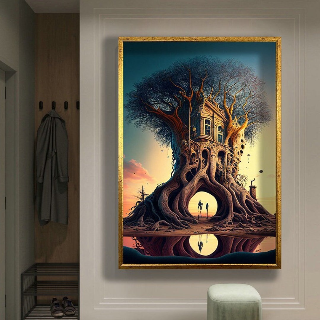 Tree House Wall Art , Nature Art ,nature Lover Gift S Forest Art ...
