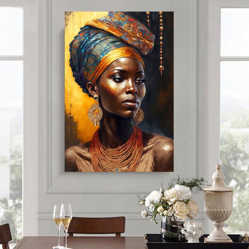 African Woman Wall Art african Woman Canvas Printafrican - Etsy