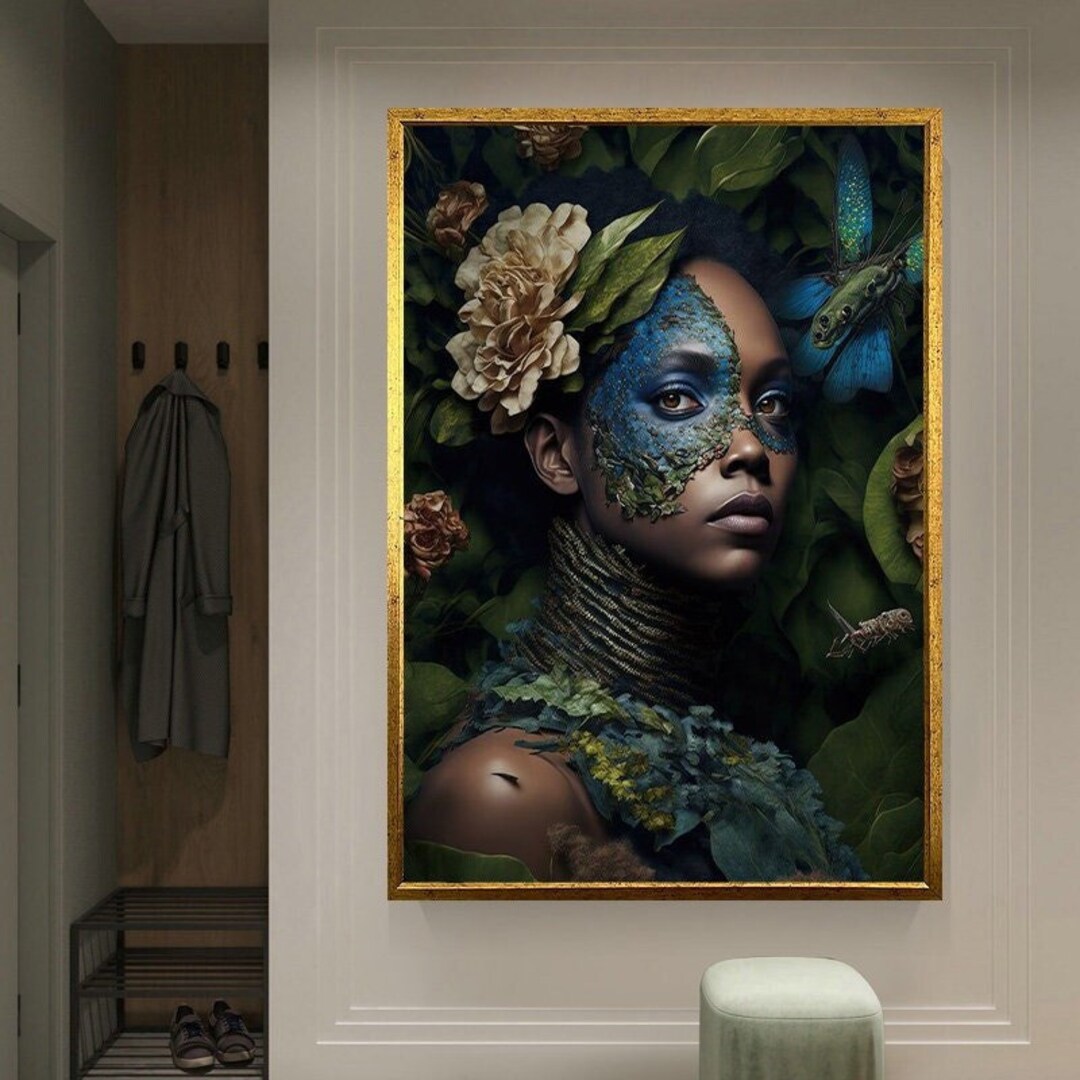 African Woman Wall Art african Woman Canvas Printafrican - Etsy