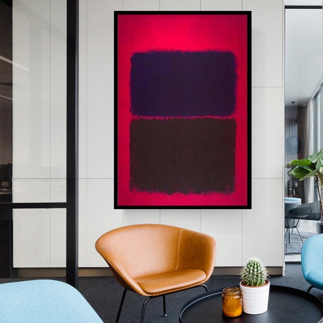 Mark Rothko Red & Black Reproduction Modern Painting Abstract Framed ...