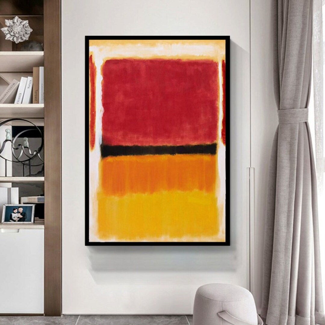 Mark Rothko Red and Blue Canvas Print, Mark Rothko Style Abstract Decor ...