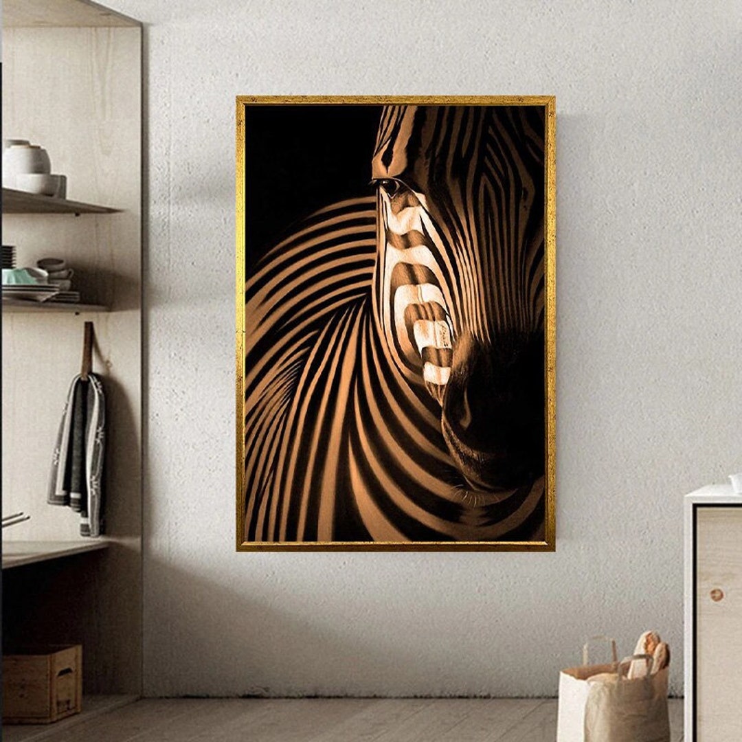 Black and White Zebra Canvas Print , Zebra Poster , Canvas Color Animal ...