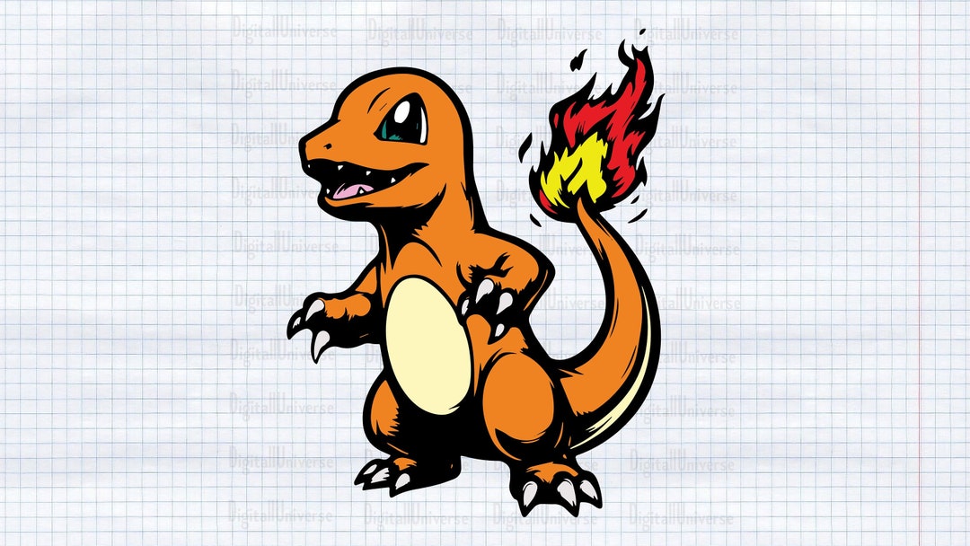 Charmander Svg, Layered SVG Bundle, Cartoon Clip Art, Cartoon SVG ...
