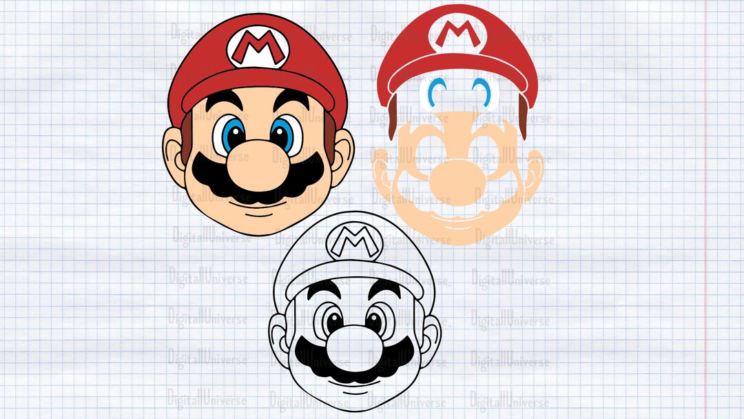Mario SVG for Cricut, Super Mario SVG Cut File, Super Mario PNG, Luigi Svg, Cute Super Mario ...