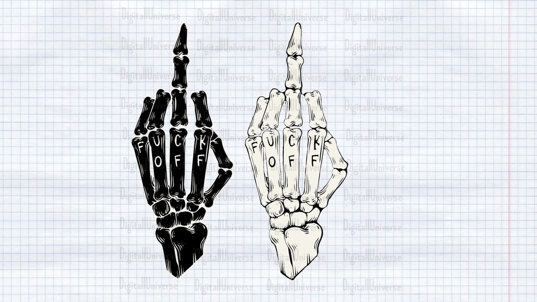 Middle Finger SVG, Middle Finger Png, Middle Finger Skeleton SVG ...