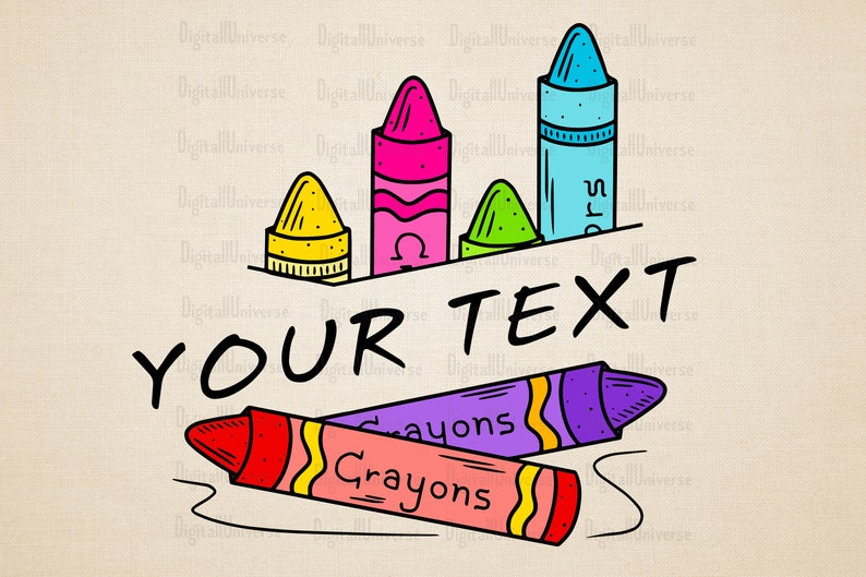Crayons SVG Crayon Split Monogram SVG Teacher SVG Back to - Etsy