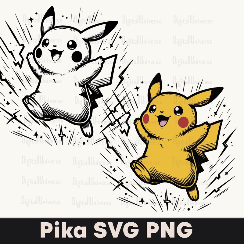 Pikachu Silhouette - Etsy