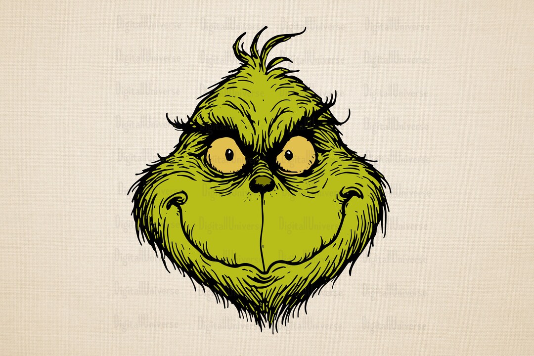 Grinch Face Svg Grinch Svg For Cricut Grinchmas Svg Grinch Etsy