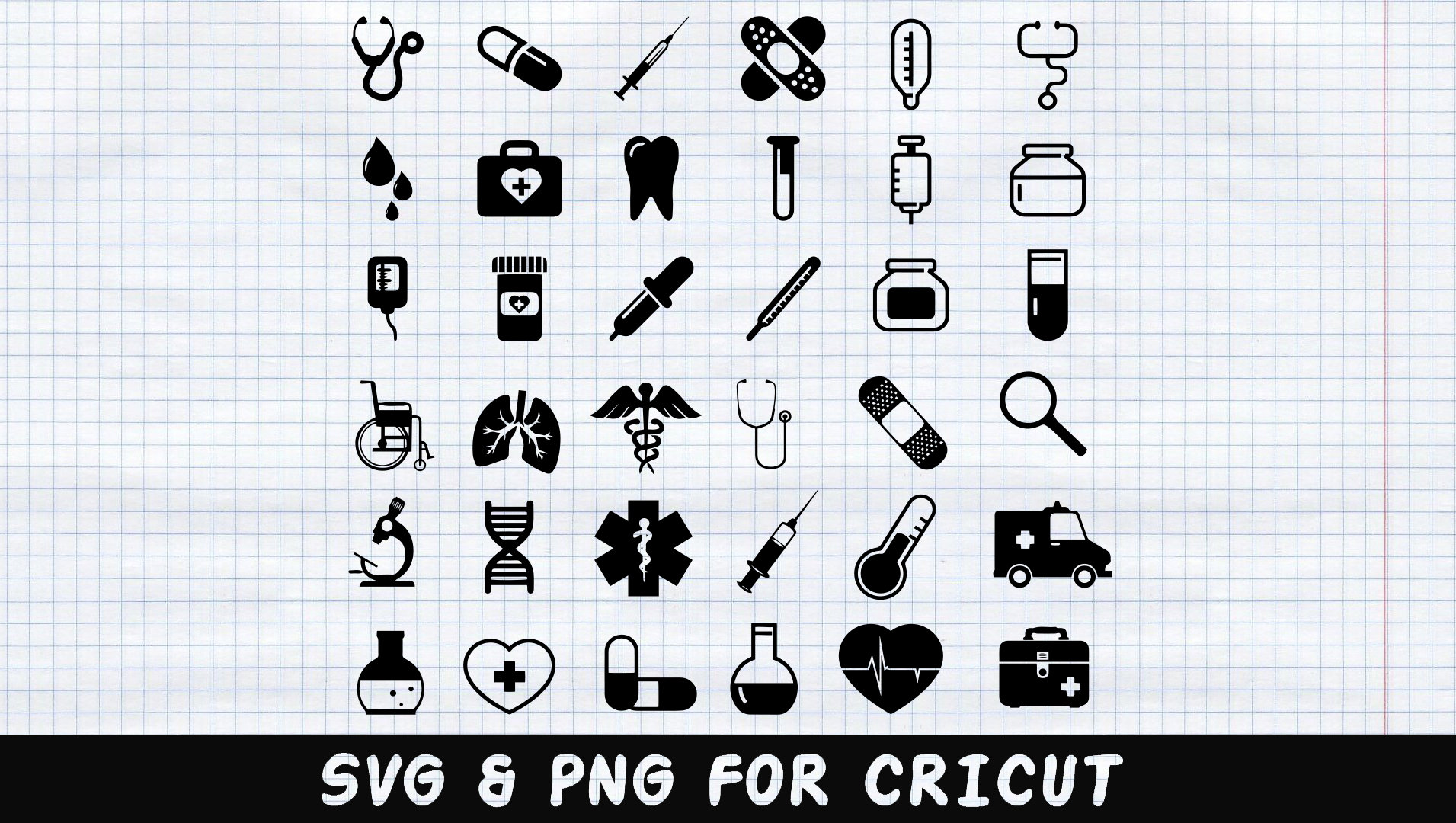 Medical Icons Svg Nurse Svg Files for Cricut Nurse Svg Cut - Etsy