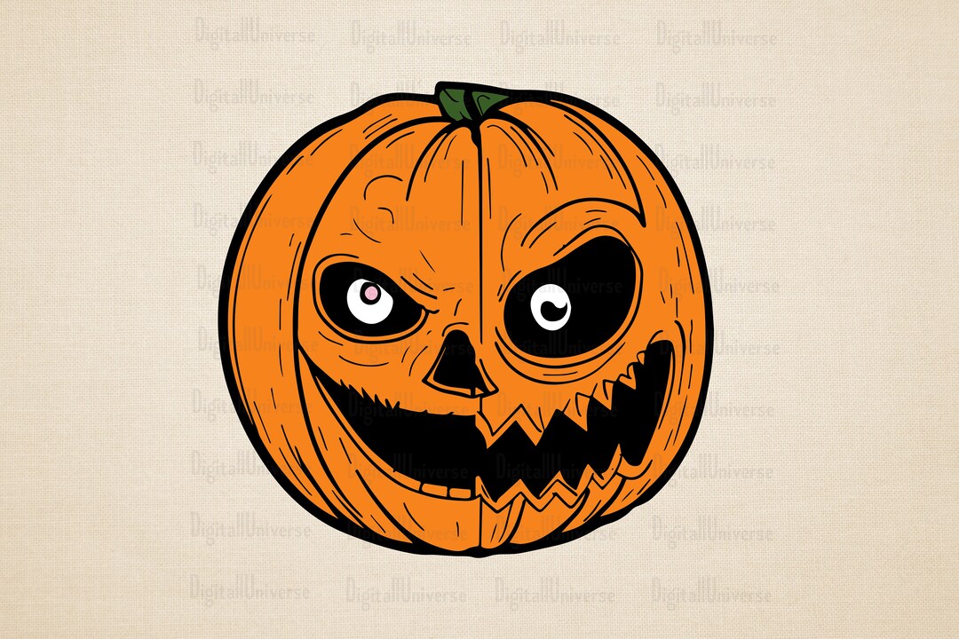 Scary Pumpkin SVG for Cricut, Scary Halloween SVG, Pumpkin Face Svg ...