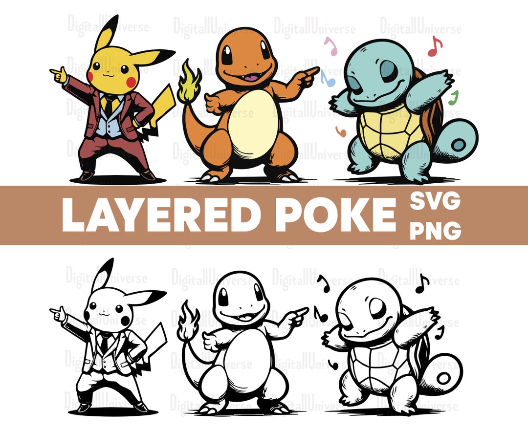 Layered Animals SVG Bundle, Cartoon Clip Art, Cartoon SVG Bundle ...