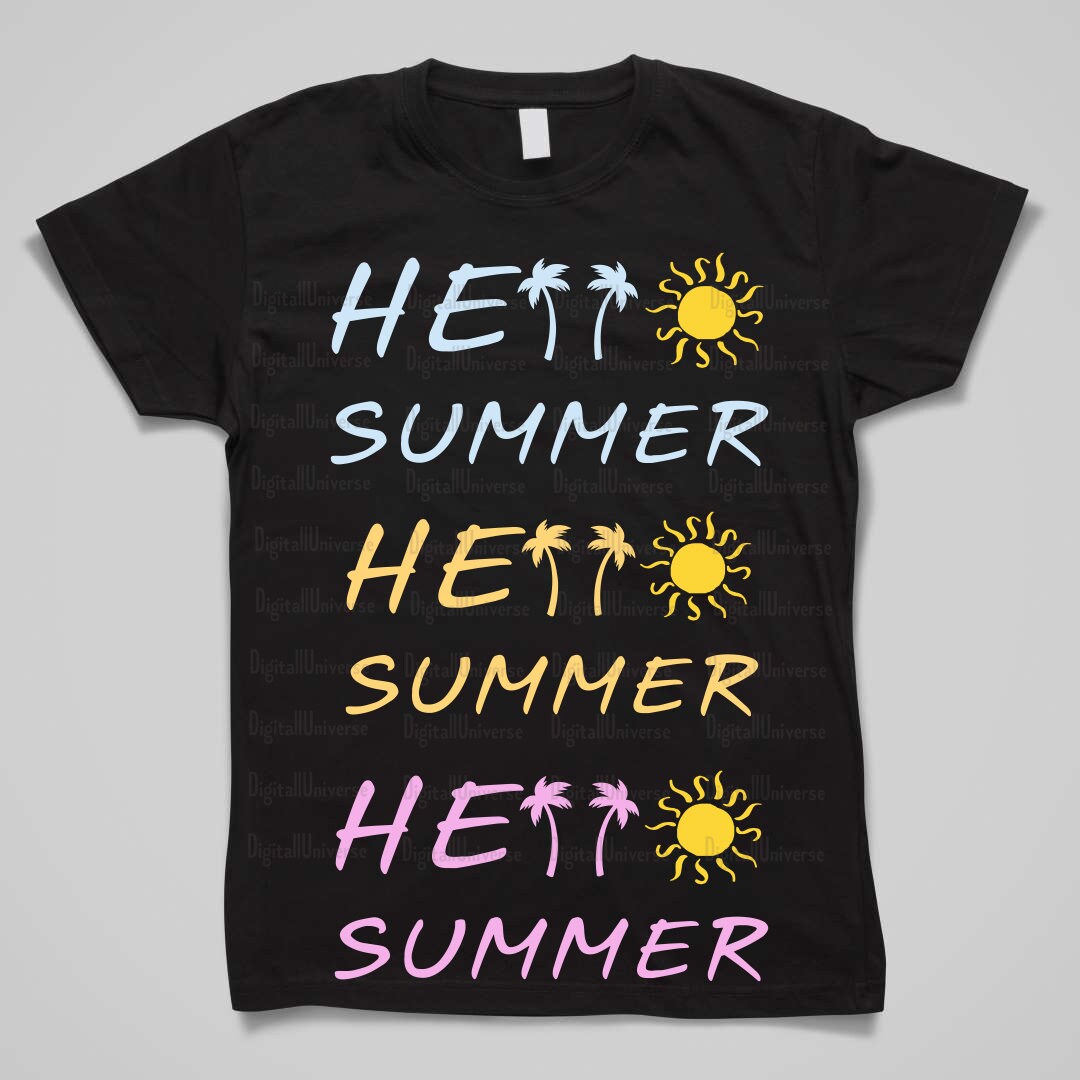 Hello Summer SVG Summer Shirt Svg Sun Svg Beach Svg Funny - Etsy