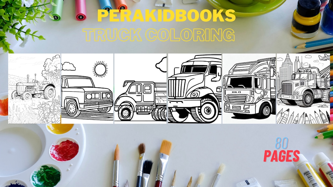 Construction Coloring Pages for Kids, Truck Coloring Book, Printable ...