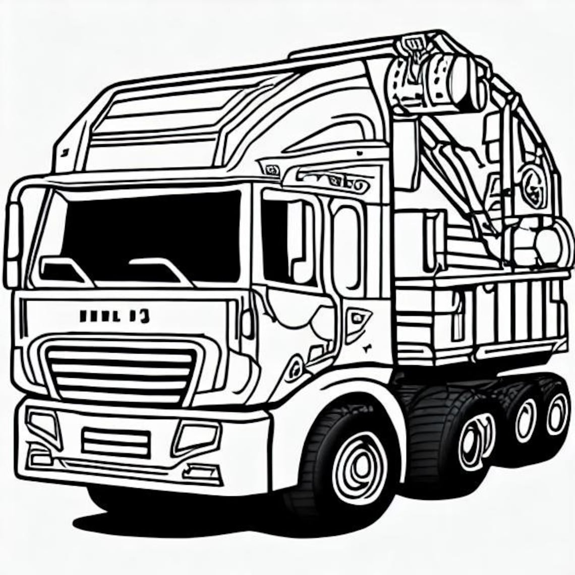 Construction Coloring Pages for Kids, Truck Coloring Book, Printable ...