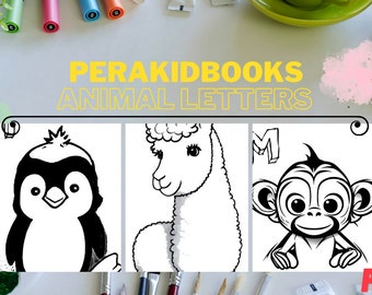 A-Z Animals Coloring Pages for Toddlers & Preschoolers Printable ...