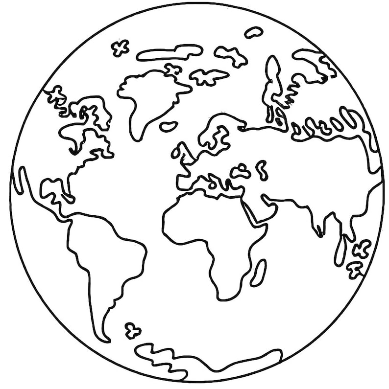 World Map and Coloring Page Printable World Maps, Printable Continents ...