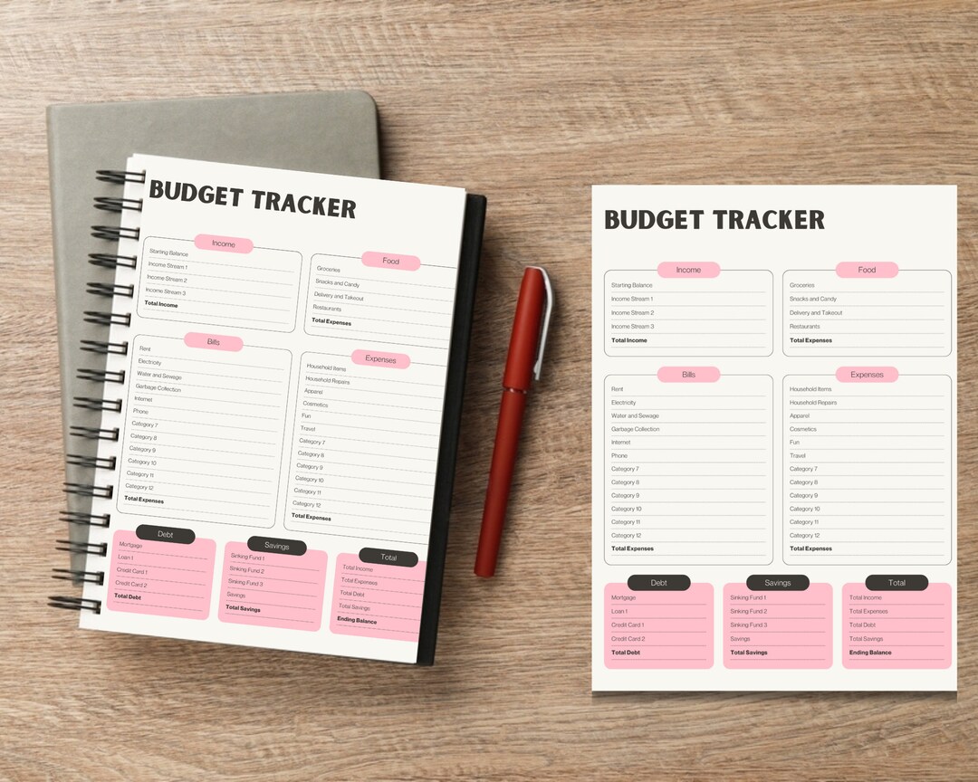 Budget Planner Printable Financial Journal Monthly Budget Sheet PDF ...