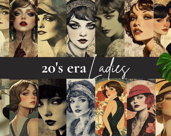 20 Vintage 1920s Lady Clipart | Printable Watercolor Clipart | High ...