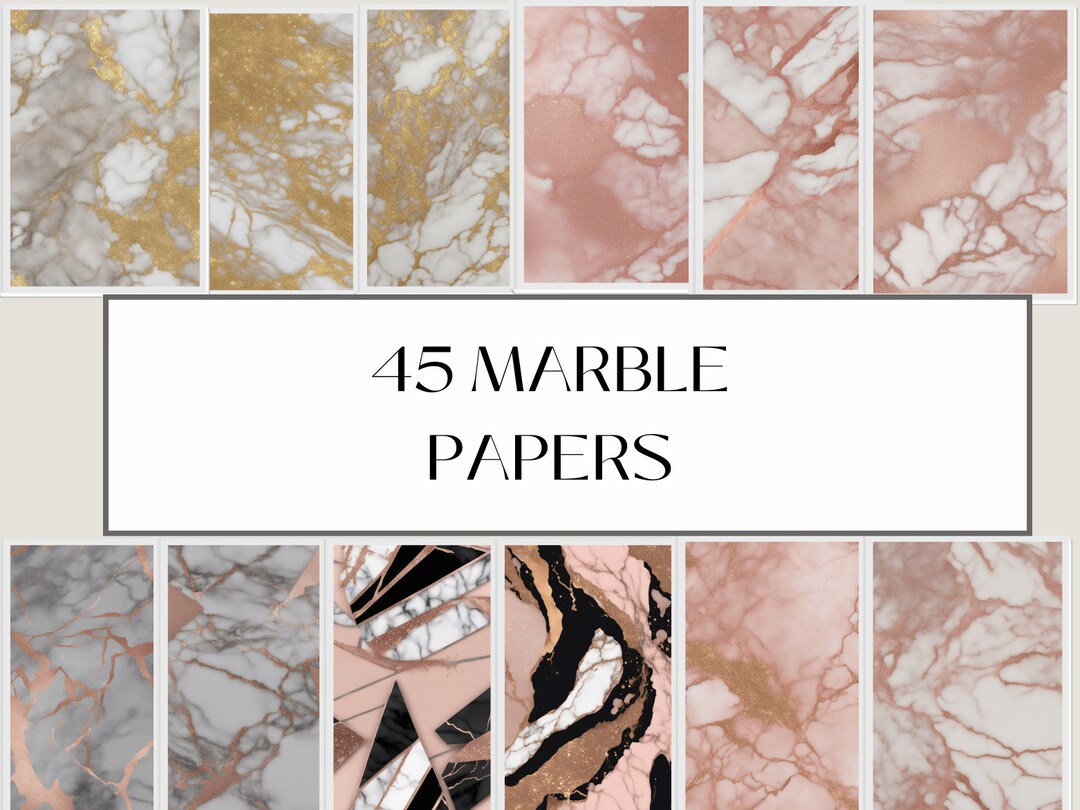 Marble Effect Paper Backgrounds: 45 Digital Papers (digital Download ...