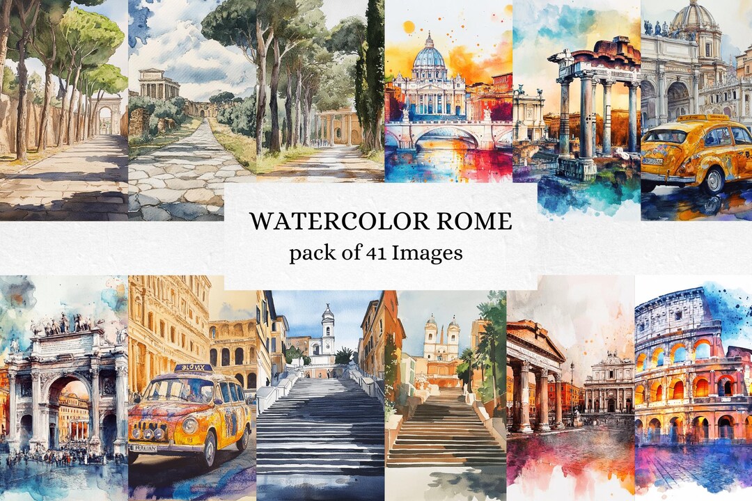 Beautiful Rome 41 Digital Papers | Digital Download | City of Rome ...