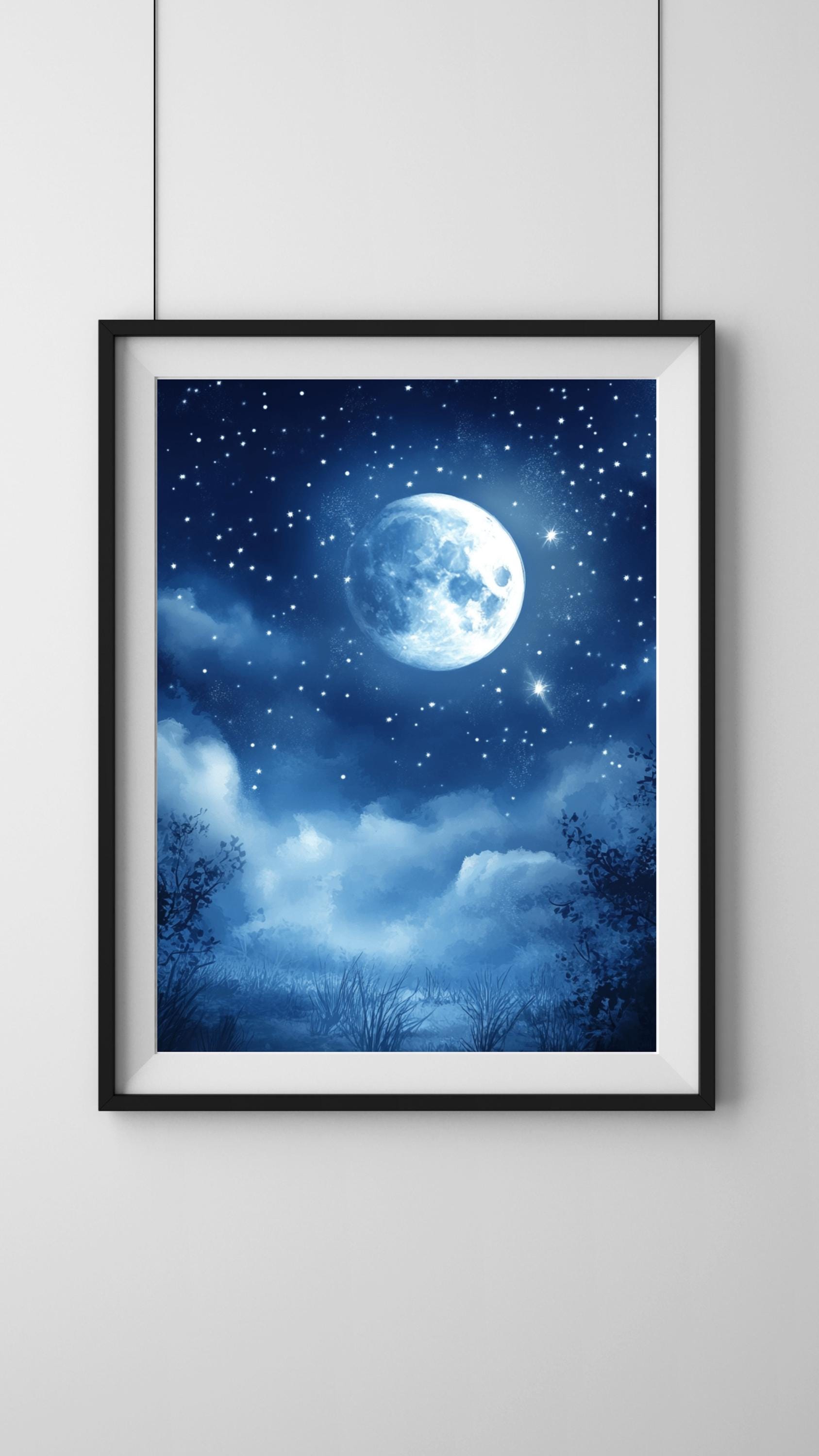 29 Midnight-themed Digital Background Papers | Dark Aesthetic, Starry ...
