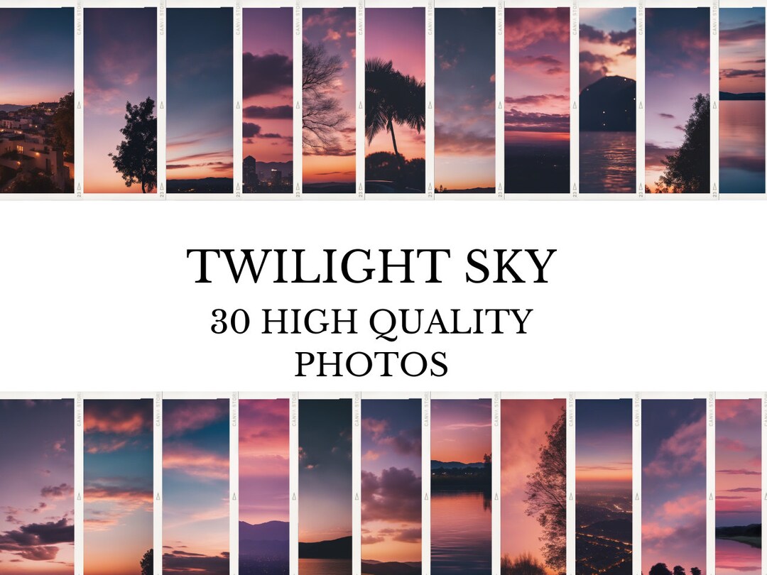 Twilight Sky Photos 30 Beautiful Sky Images, JPEG, Instant Download ...