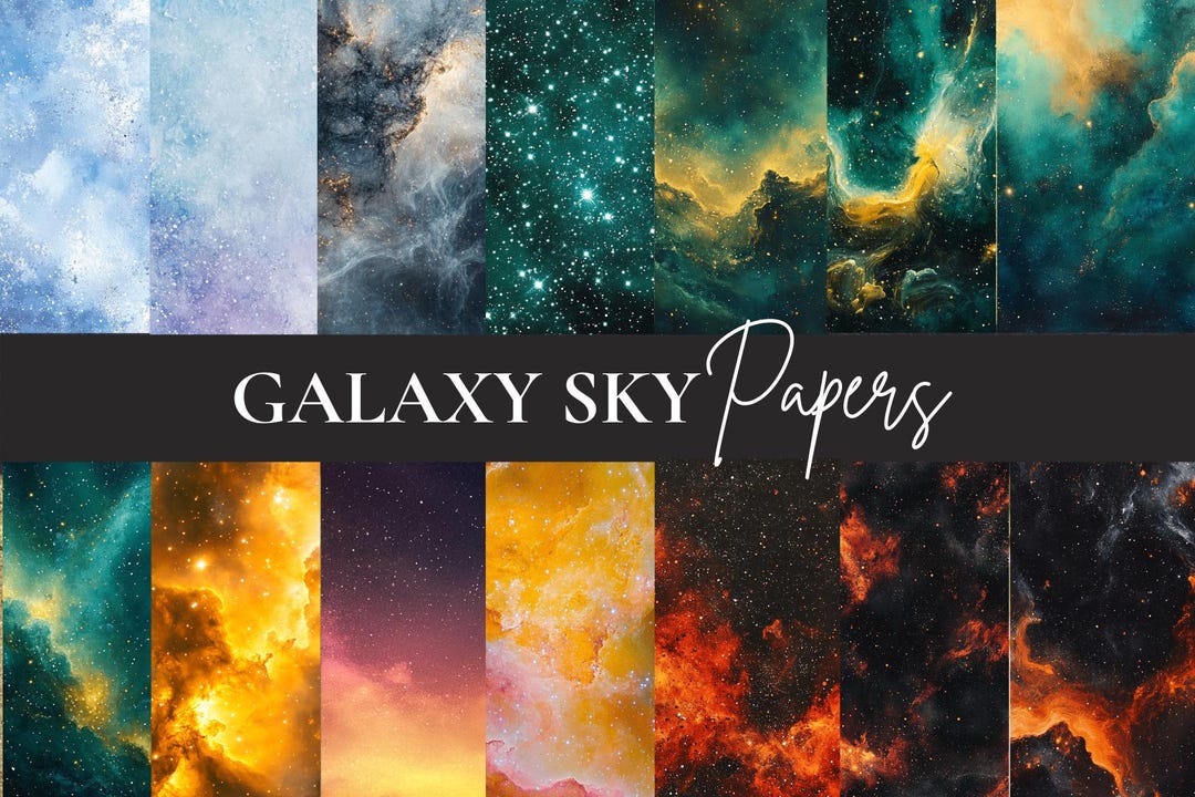 37 Galaxy Sky Digital Papers | Cosmic & Nebula Backgrounds for ...