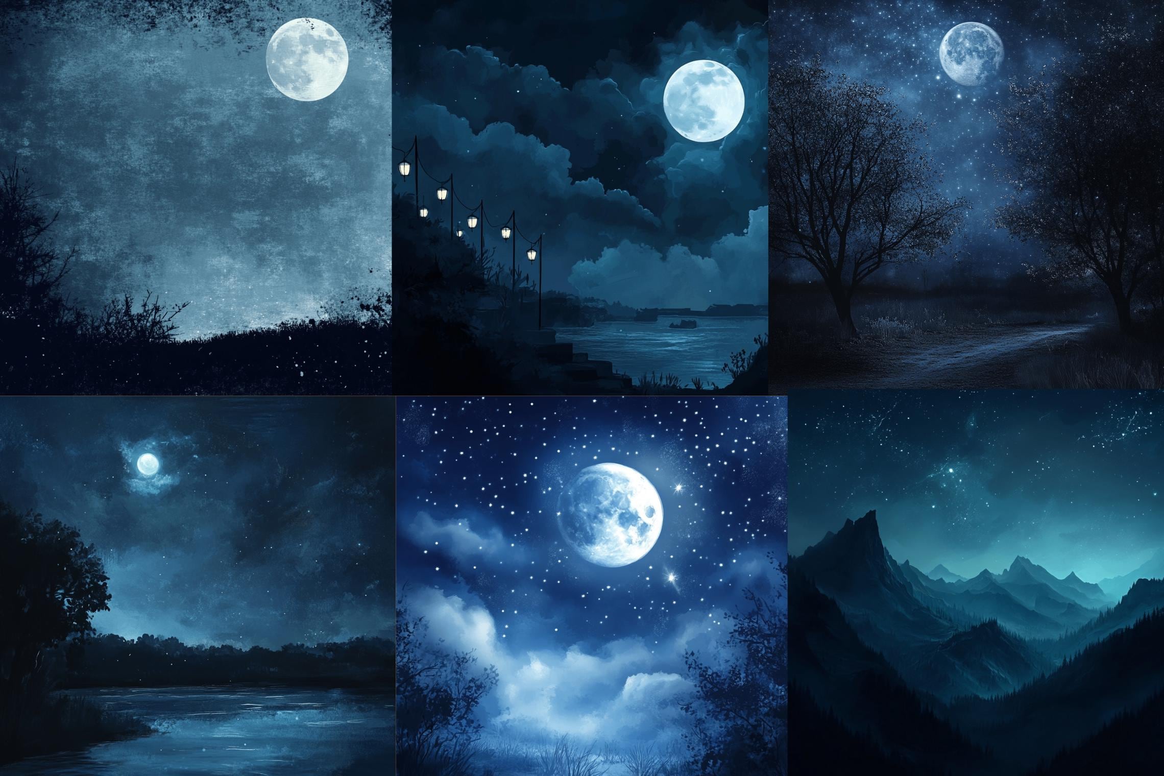 29 Midnight-themed Digital Background Papers | Dark Aesthetic, Starry ...