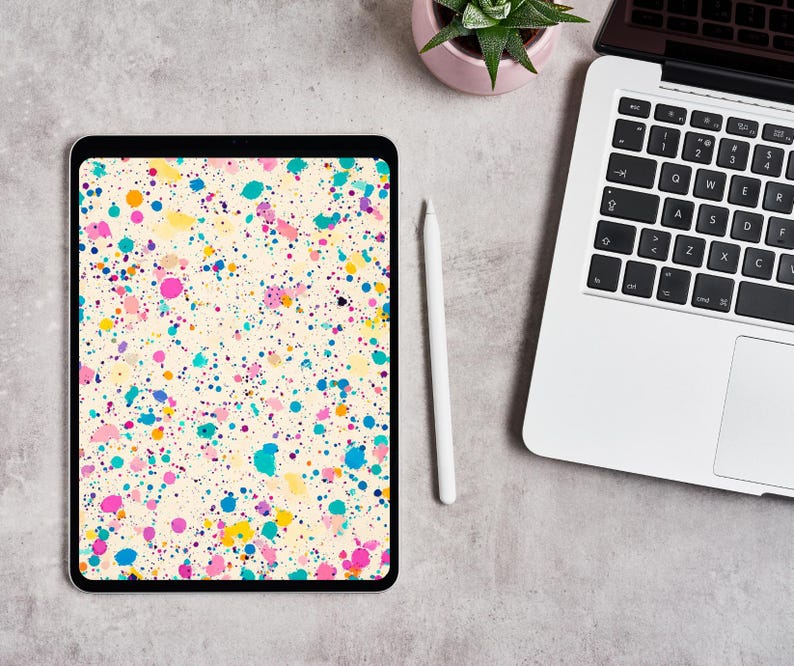 Paint Splatter Digital Paper 33 Colorful Artistic Backgrounds Instant ...