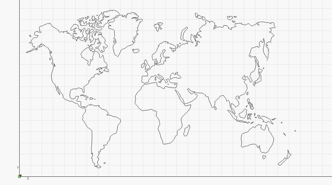 Mapa del mundo en formato dxf - Etsy México