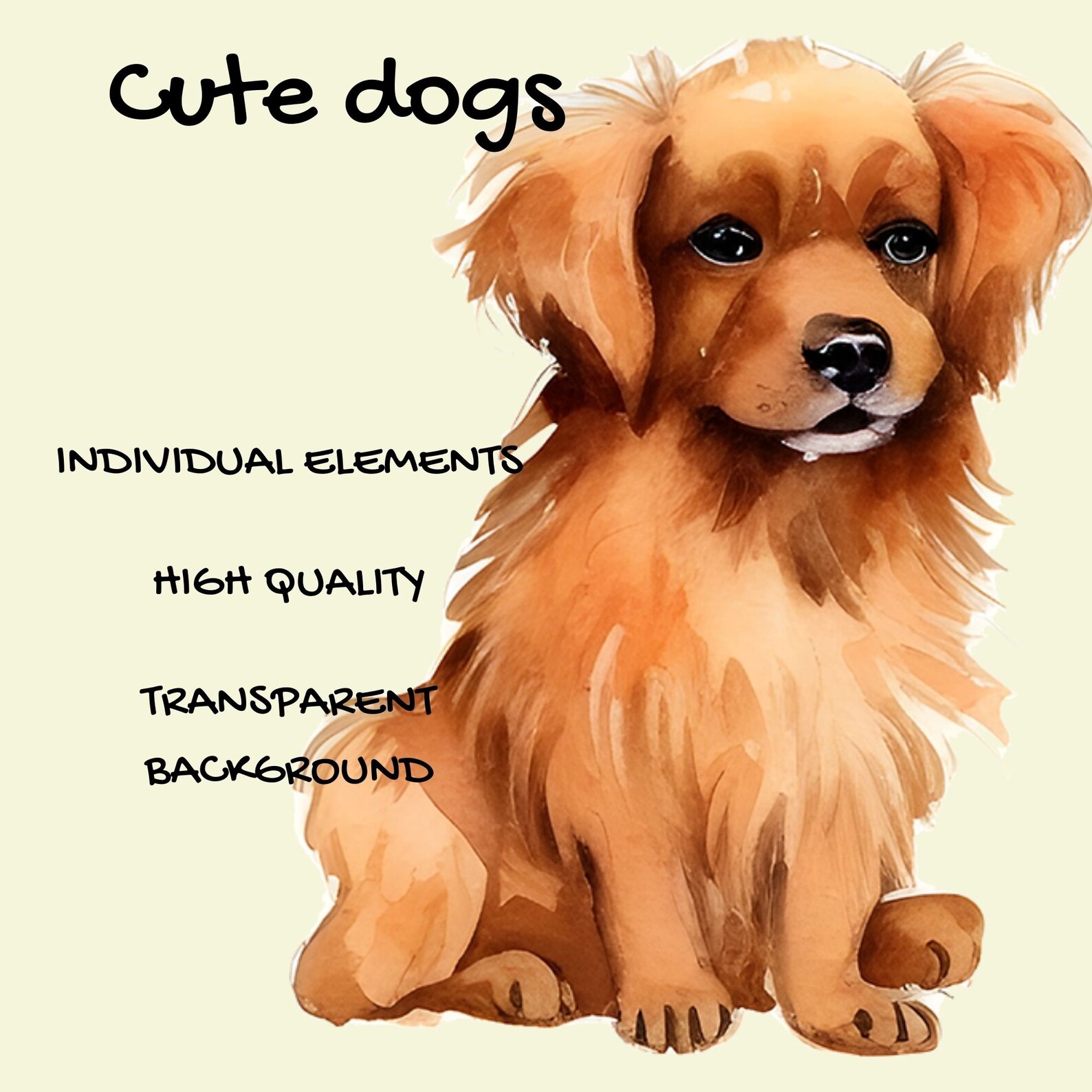 Watercolor Dogs Clipart, Cute Love, Dog Clipart, Cute Dog, Dogs Art ...