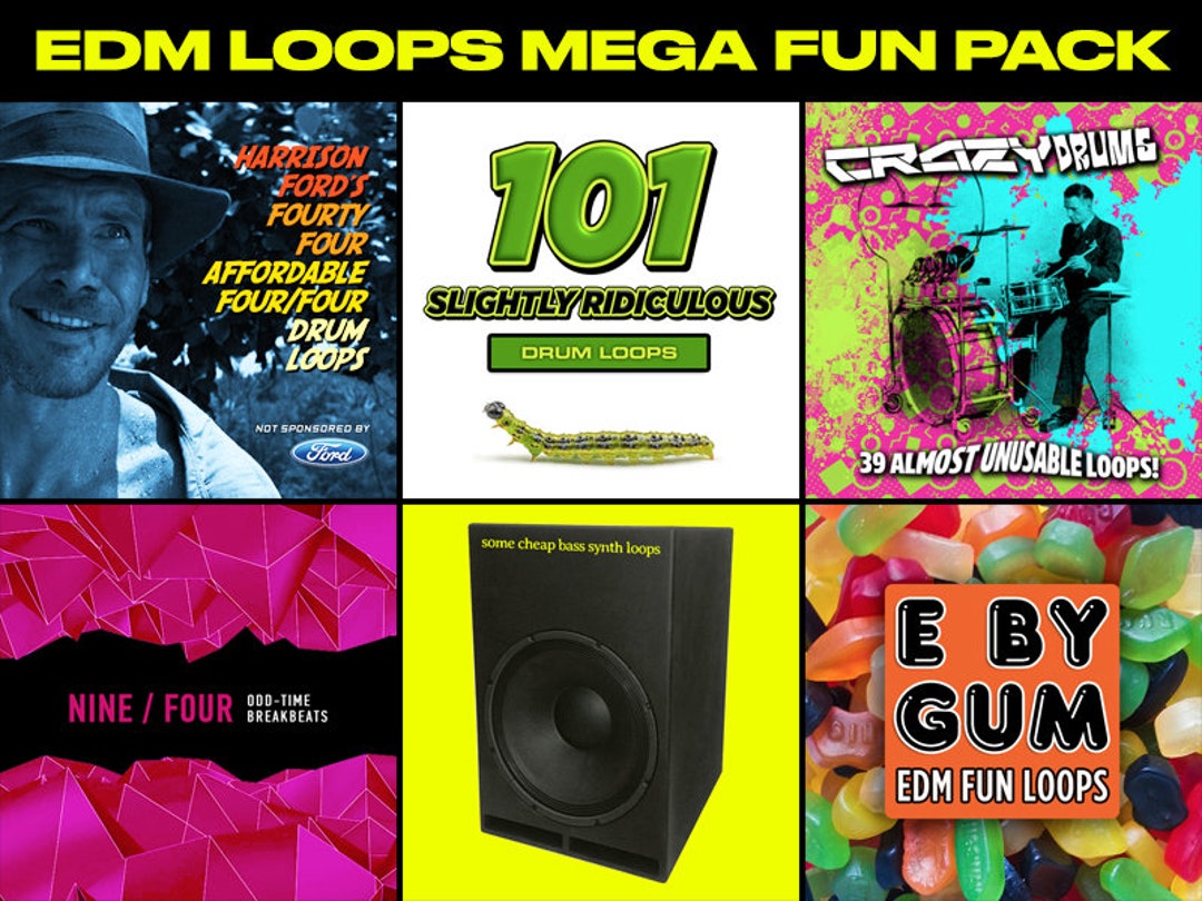 EDM Mega Fun Pack - Drum Bass Synth Loops - 24-bit WAV - Etsy