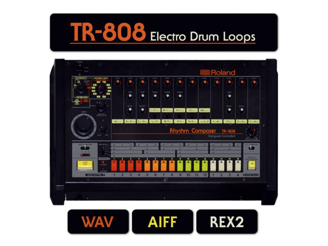 Electro Drum Loops Sounds - Roland TR-808 - WAV AIFF REX2 - Etsy