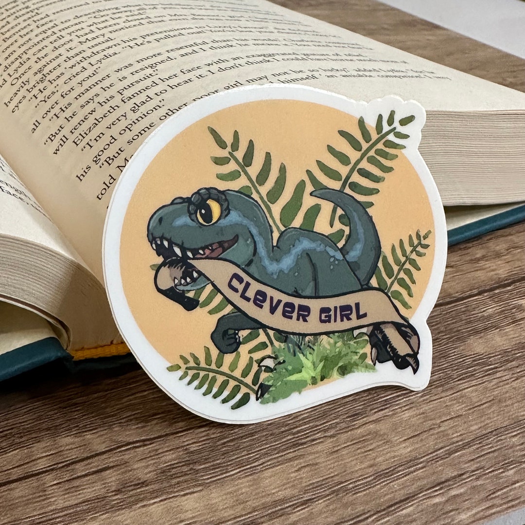Clever Girl Dinosaur Vinyl Sticker - Etsy