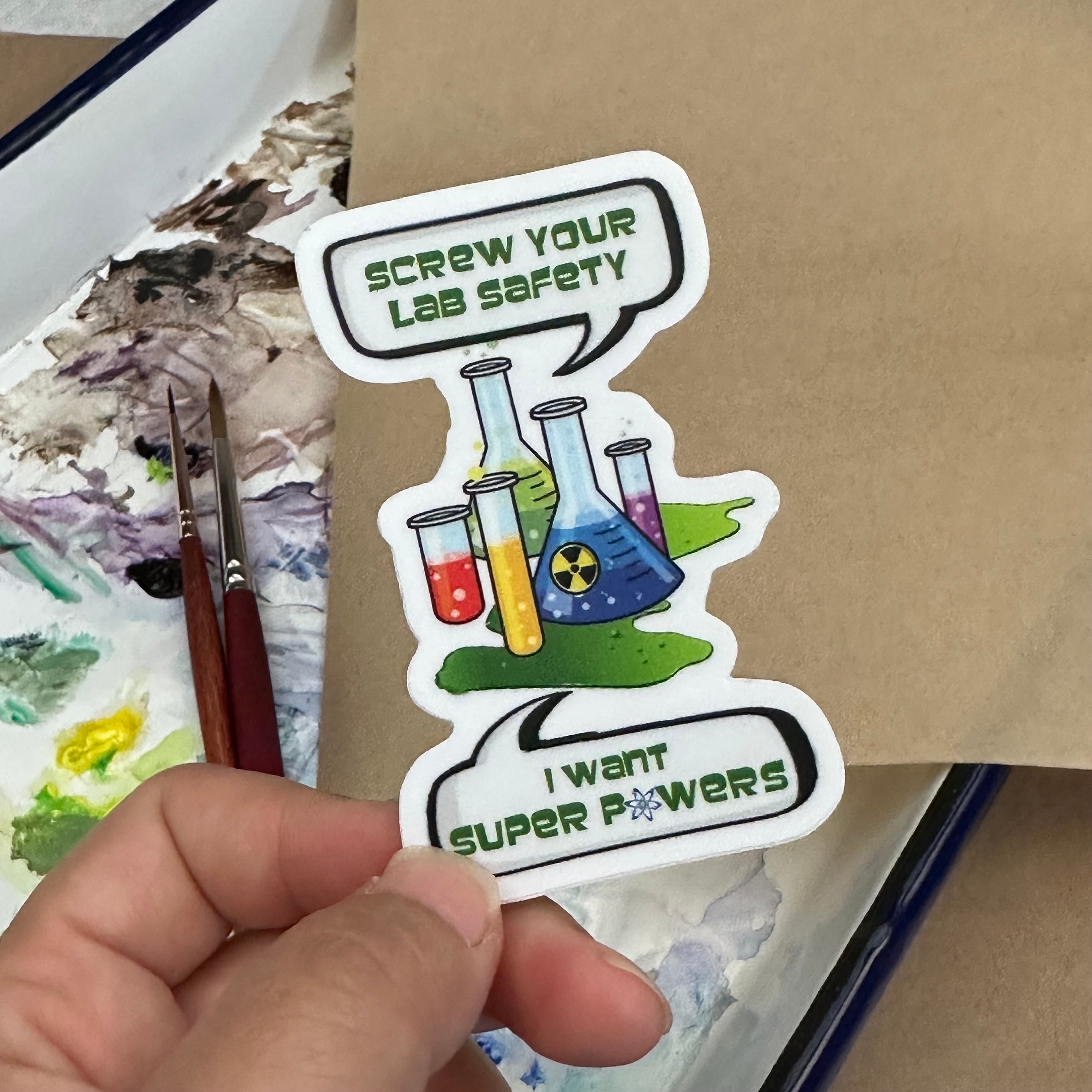 Lab Safety Vinyl Sticker - Etsy