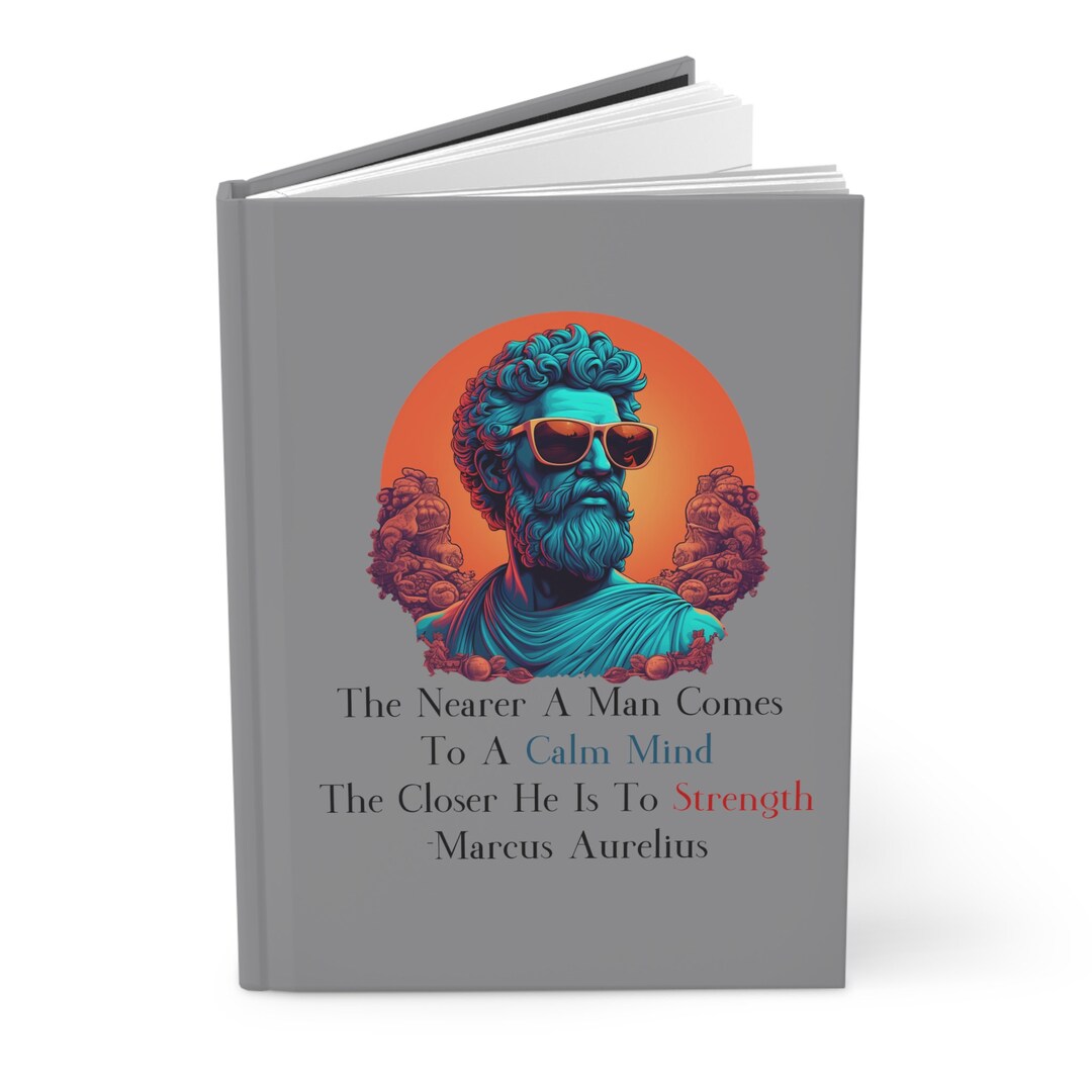 Stoic Journal With Marcus Aurelius Quote - Matte Hardcover Journal 5.75 ...
