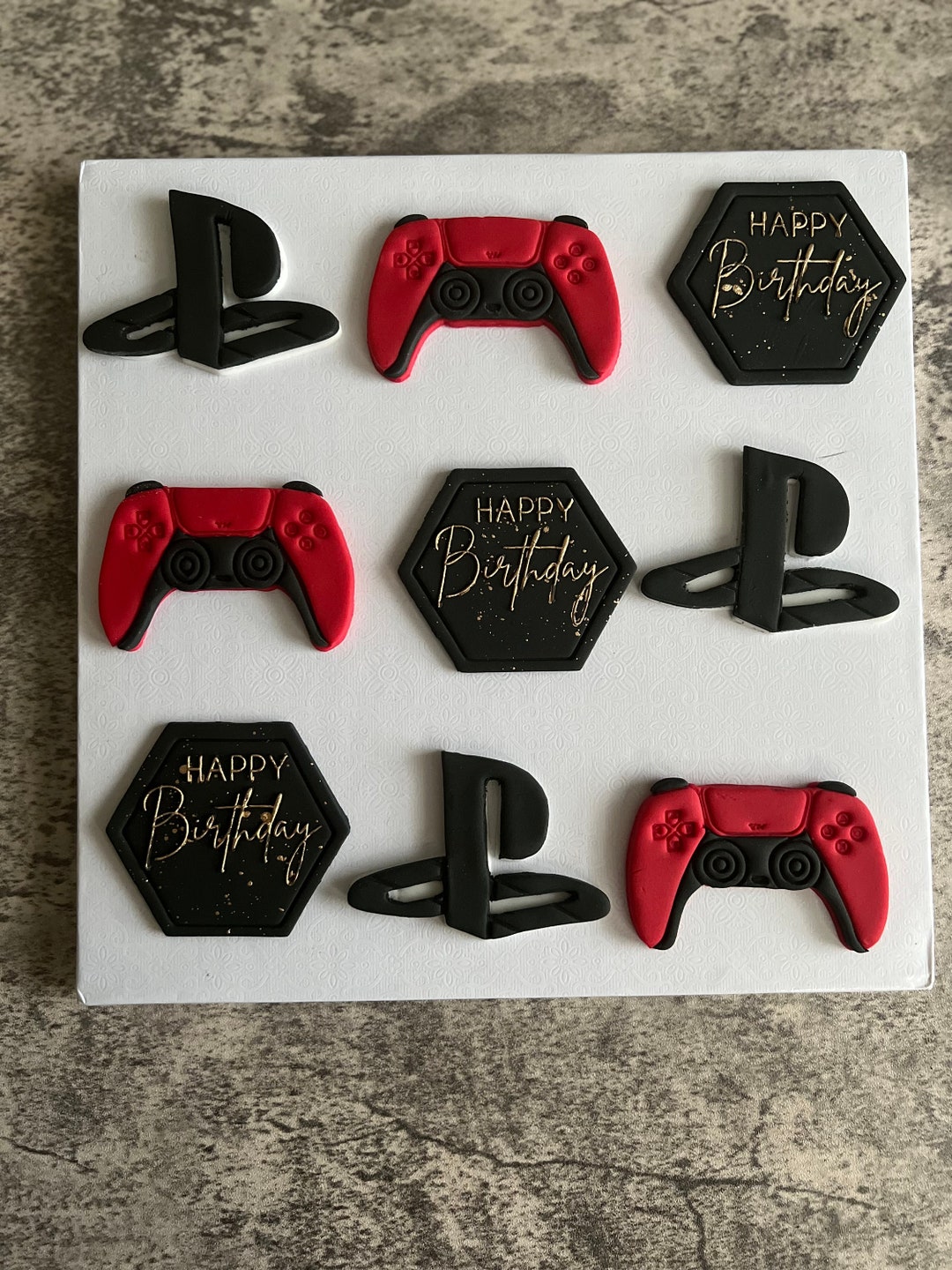 Playstation 5 Fondant Birthday Toppers Set - Etsy