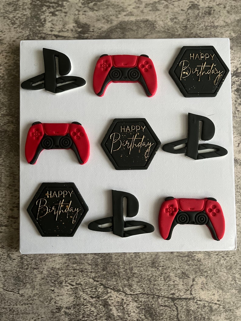 Playstation 5 Fondant Birthday Toppers Set - Etsy