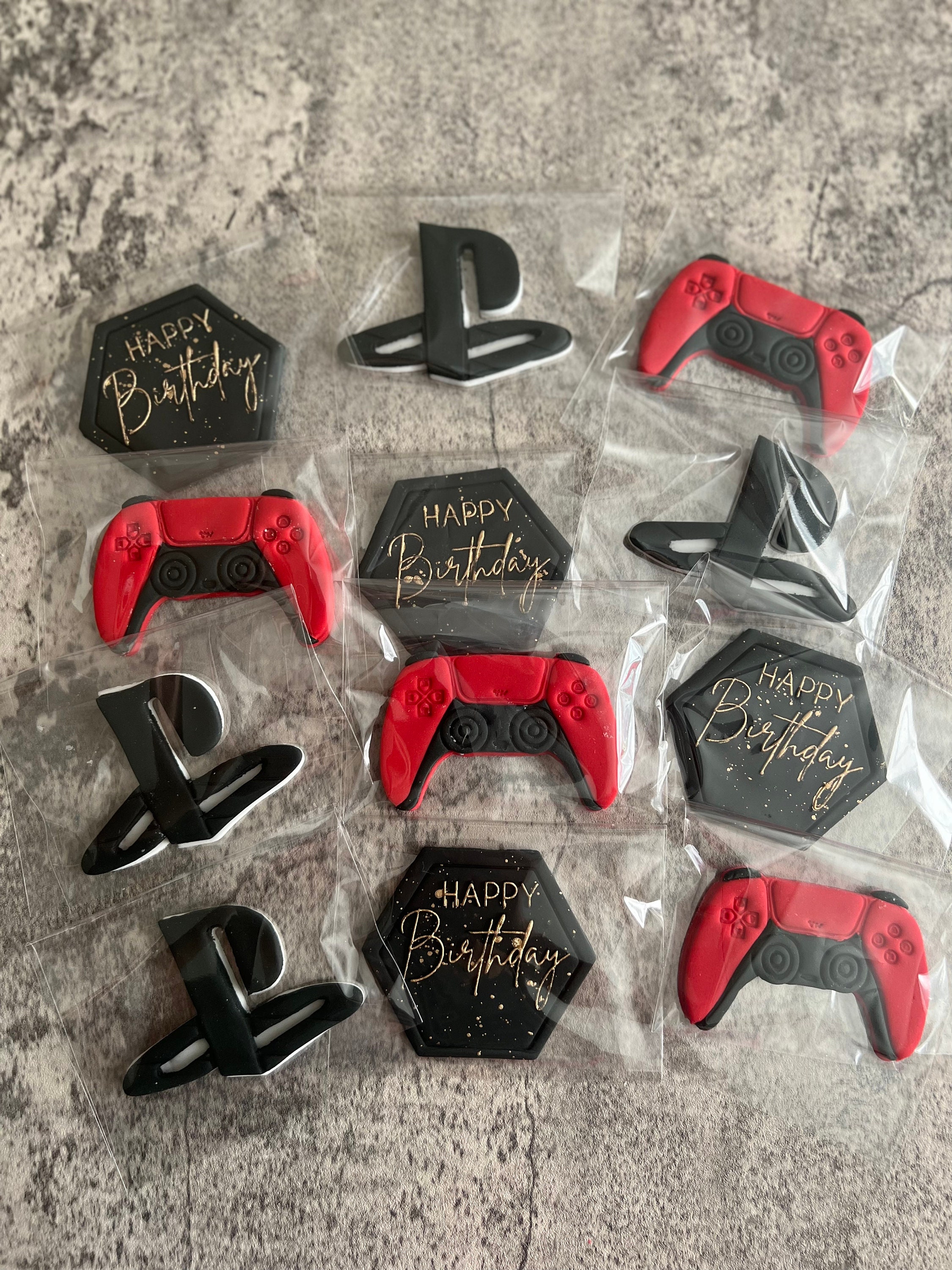 Playstation 5 Fondant Birthday Toppers Set - Etsy