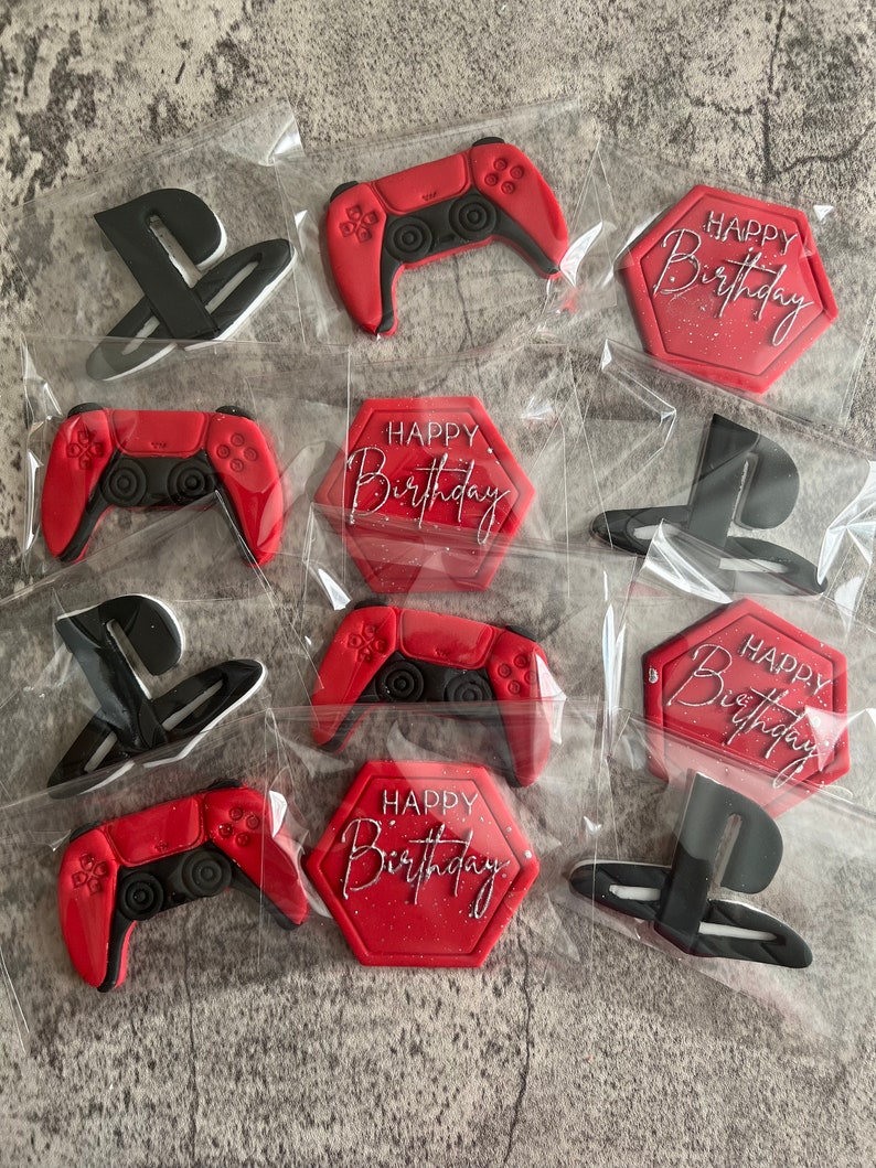 Playstation 5 Fondant Birthday Toppers Set - Etsy