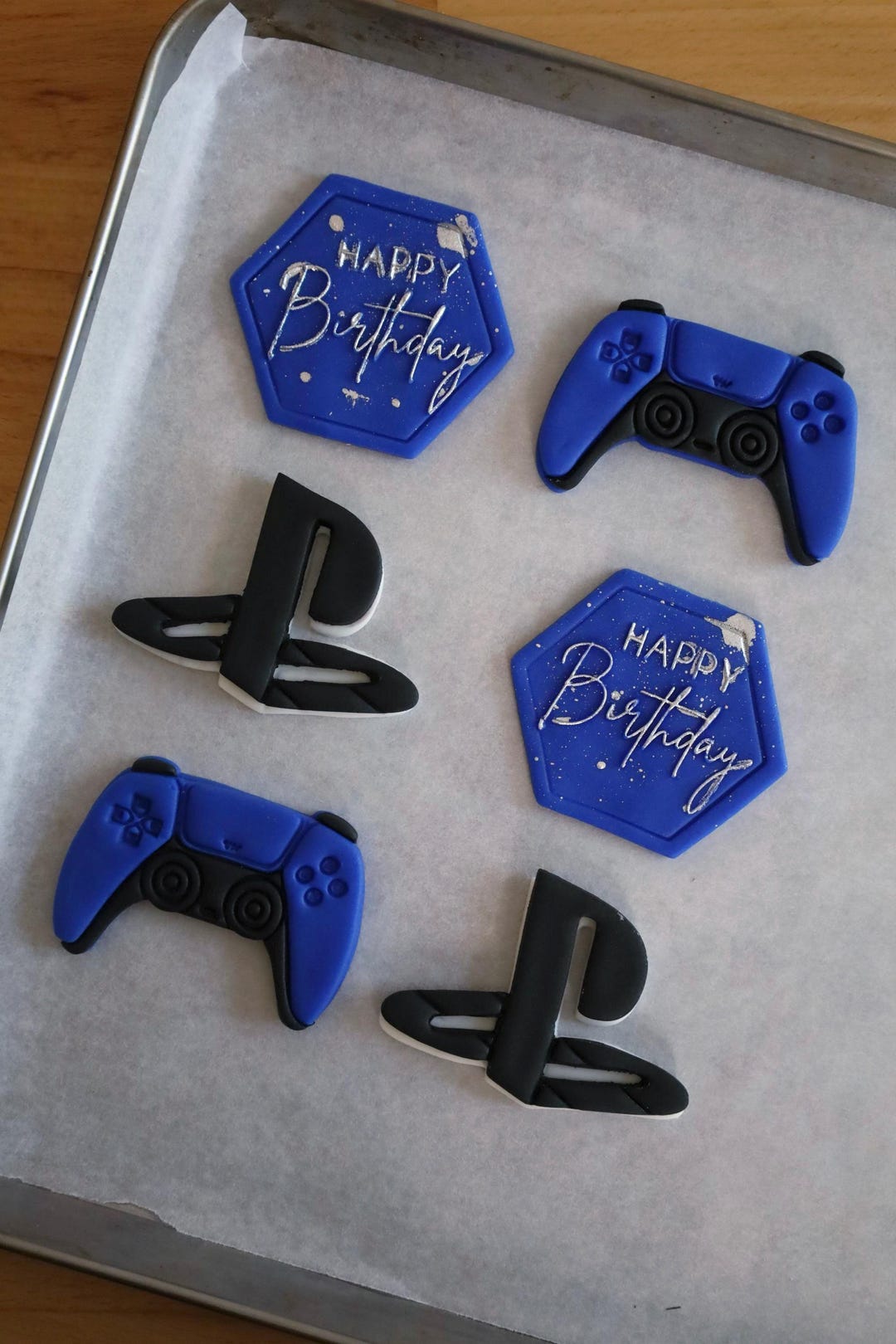 Playstation 5 Fondant Birthday Toppers Set - Etsy