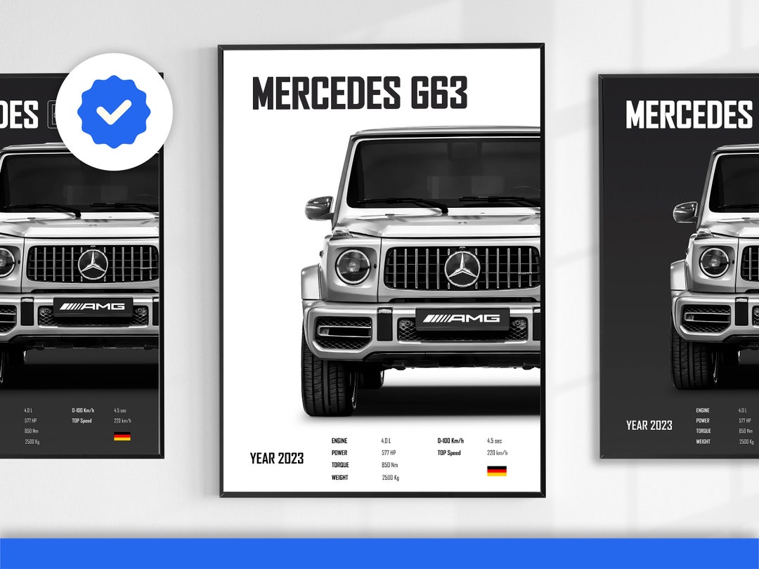 Cartel del coche Mercedes G63 Supercar para hombre, Descarga ...