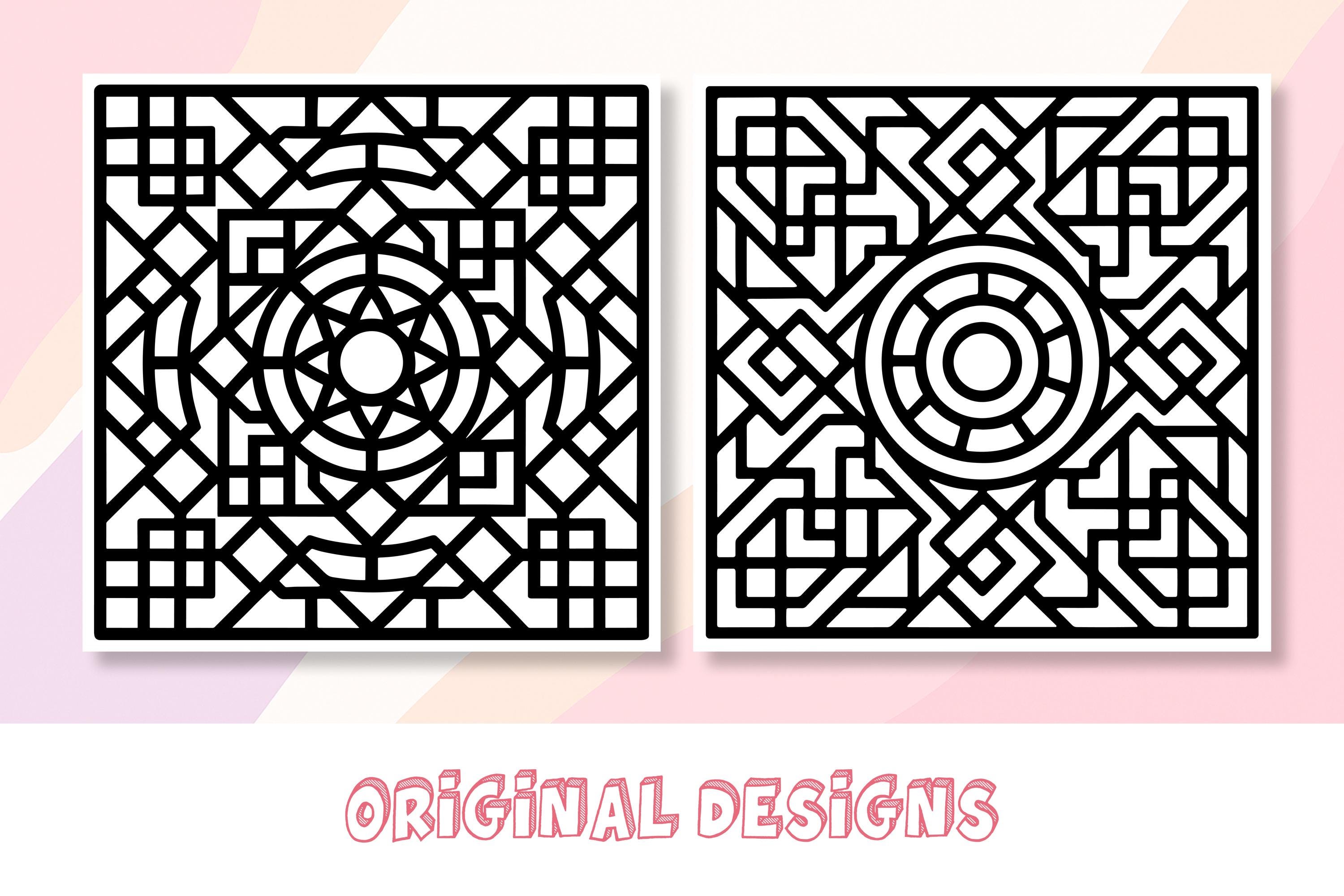 Geometric Coloring Pages, Mosaic Colorring Book, Coloring Rosette ...