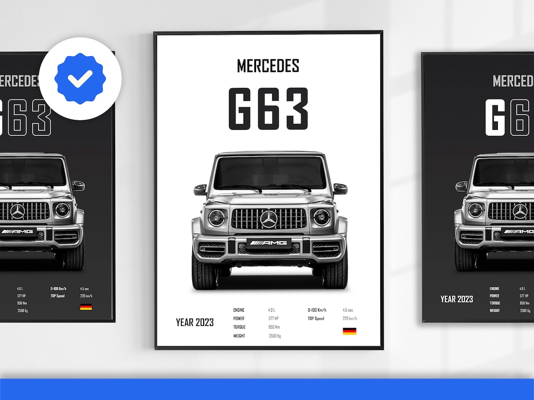 Mercedes G63 Supercar Poster Car for Man Instant Download - Etsy